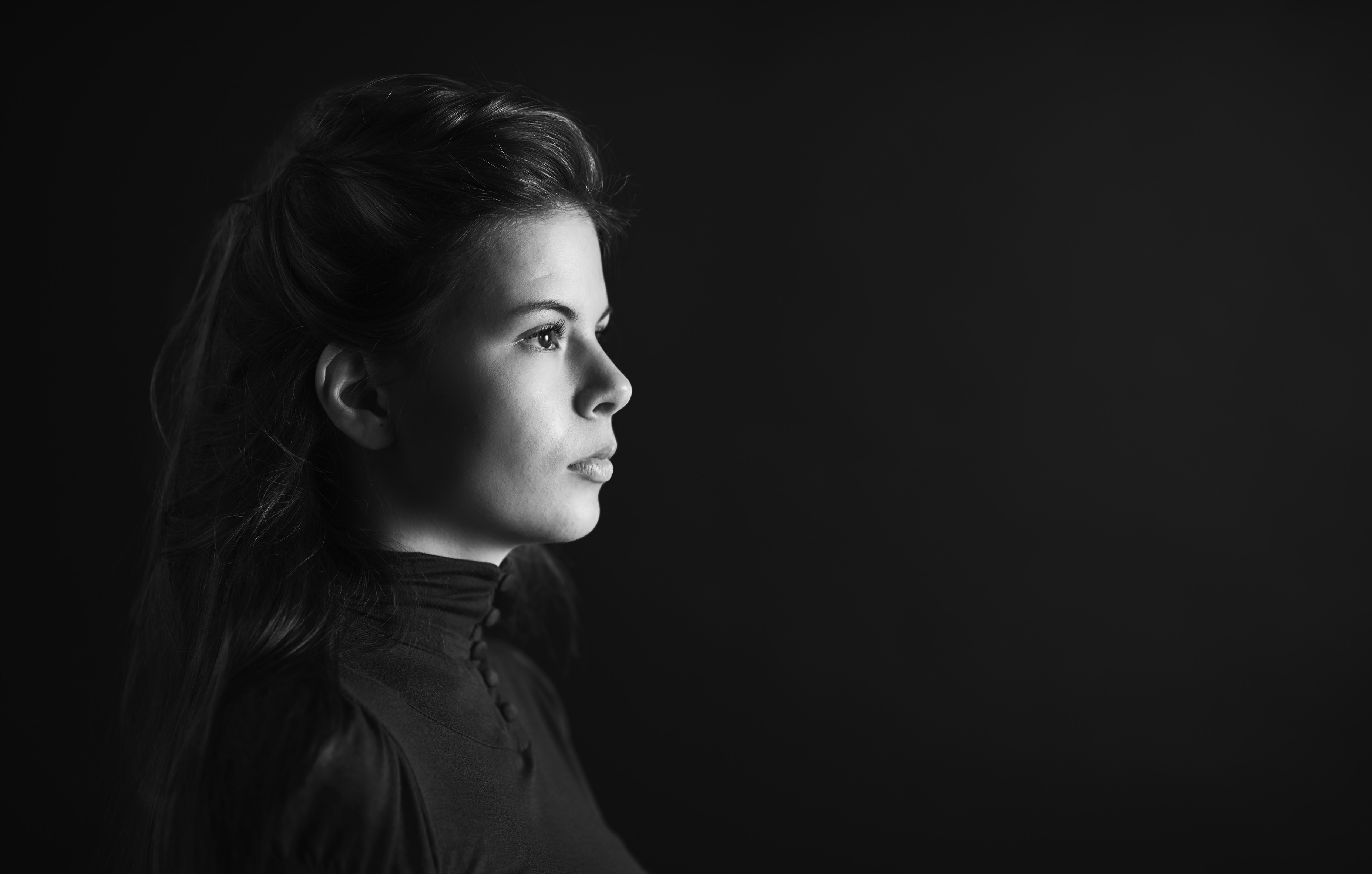 Marie - Schwarzweißportrait - Fotograf: Frank Widmann - Studio